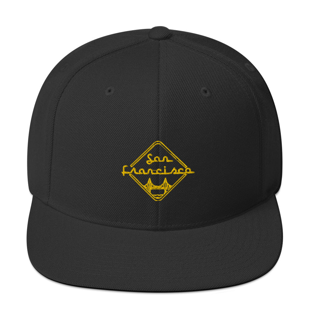 San Francisco and the Golden Gate Bridge Gold - Snapback Hat