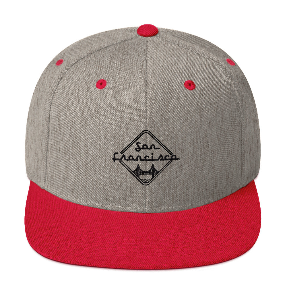 San Francisco and the Golden Gate Bridge - Snapback Hat