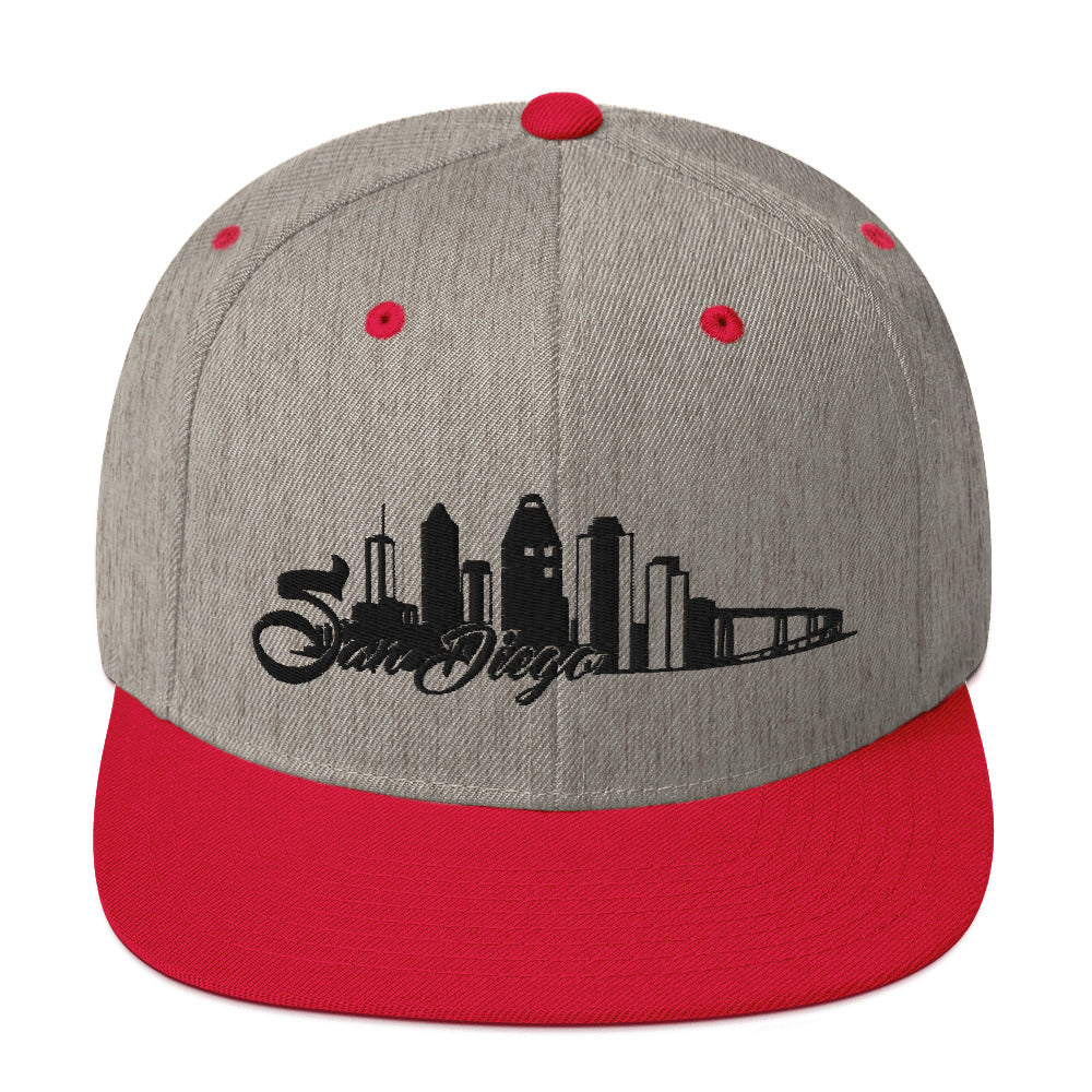 San Diego Skyline Black - Snapback Hat